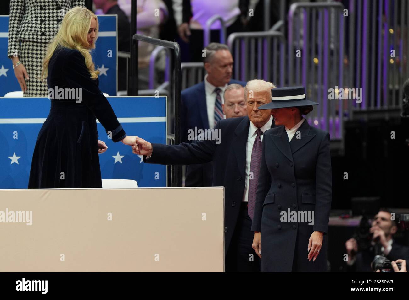 Tiffany Trump, from left, greets her father President Donald Trump as ...