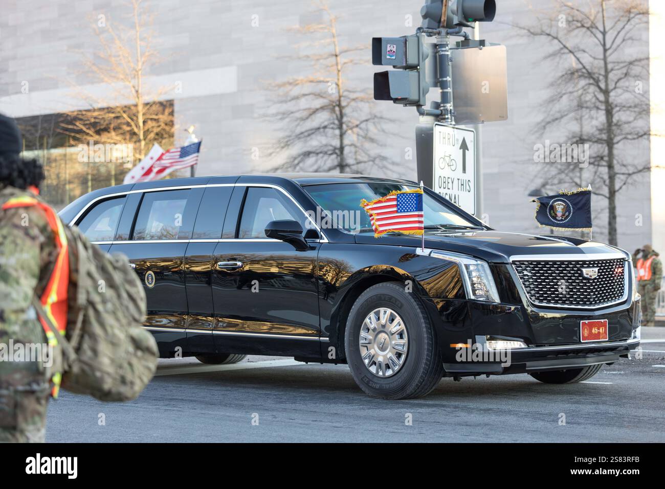 Washington, United States. 20th Jan, 2025. The motorcade with President ...