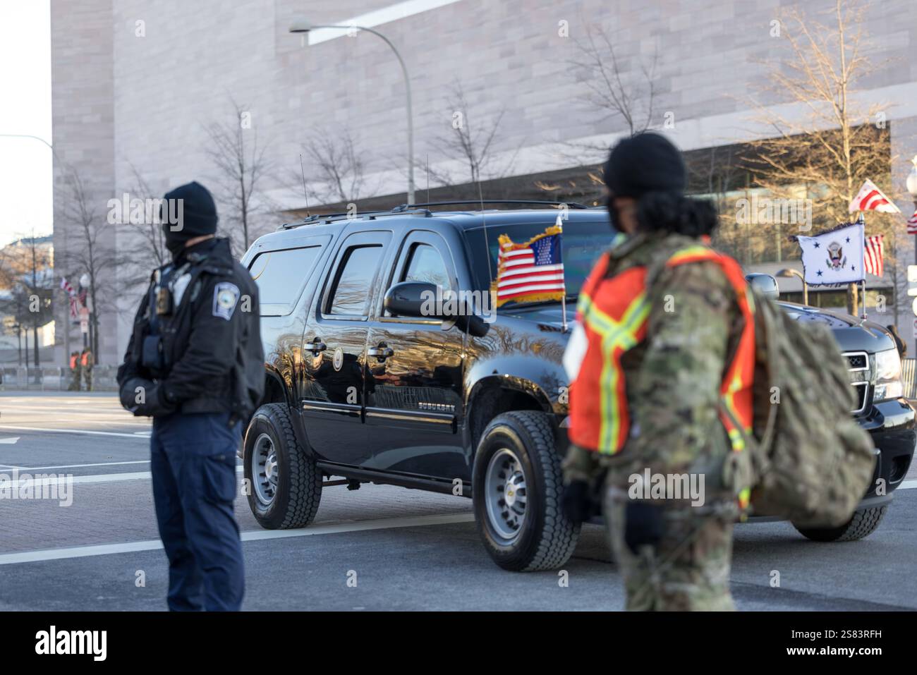 Washington, United States. 20th Jan, 2025. The motorcade with President ...