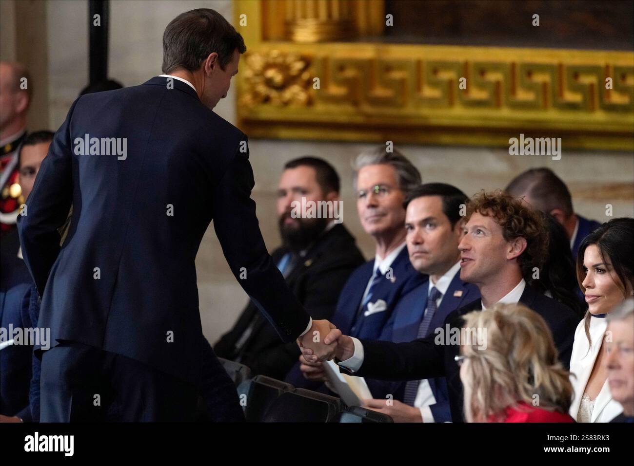 Jared Kushner greets Meta CEO Mark Zuckerberg before the 60th ...