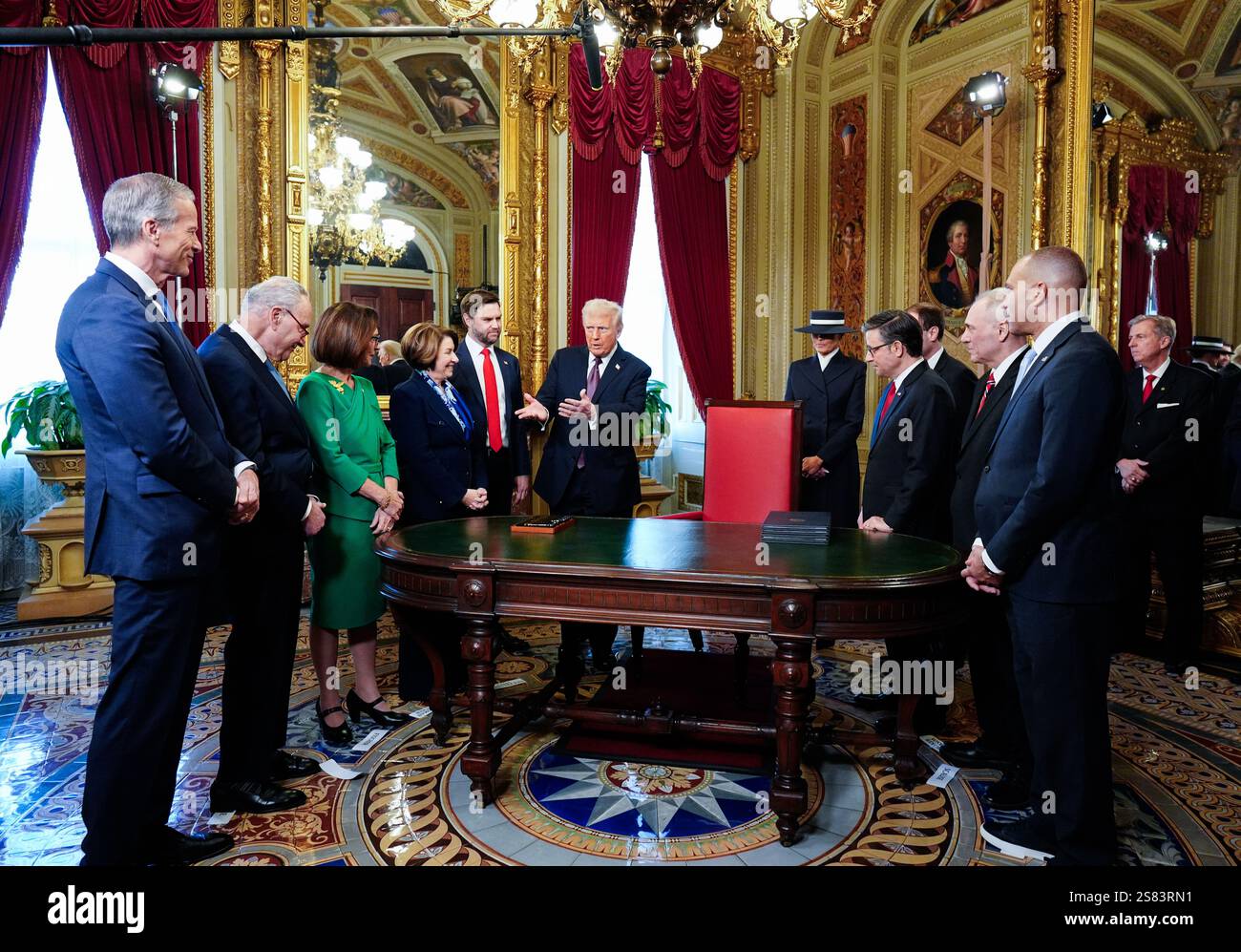 Washington, DC - January 20: Newly sworn-in President Donald Trump ...