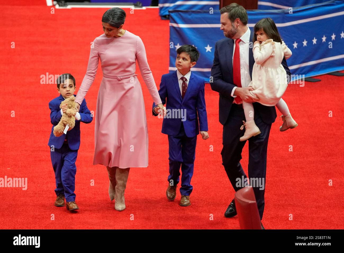 Second lady Usha Vance and Vice President JD Vance with their three ...