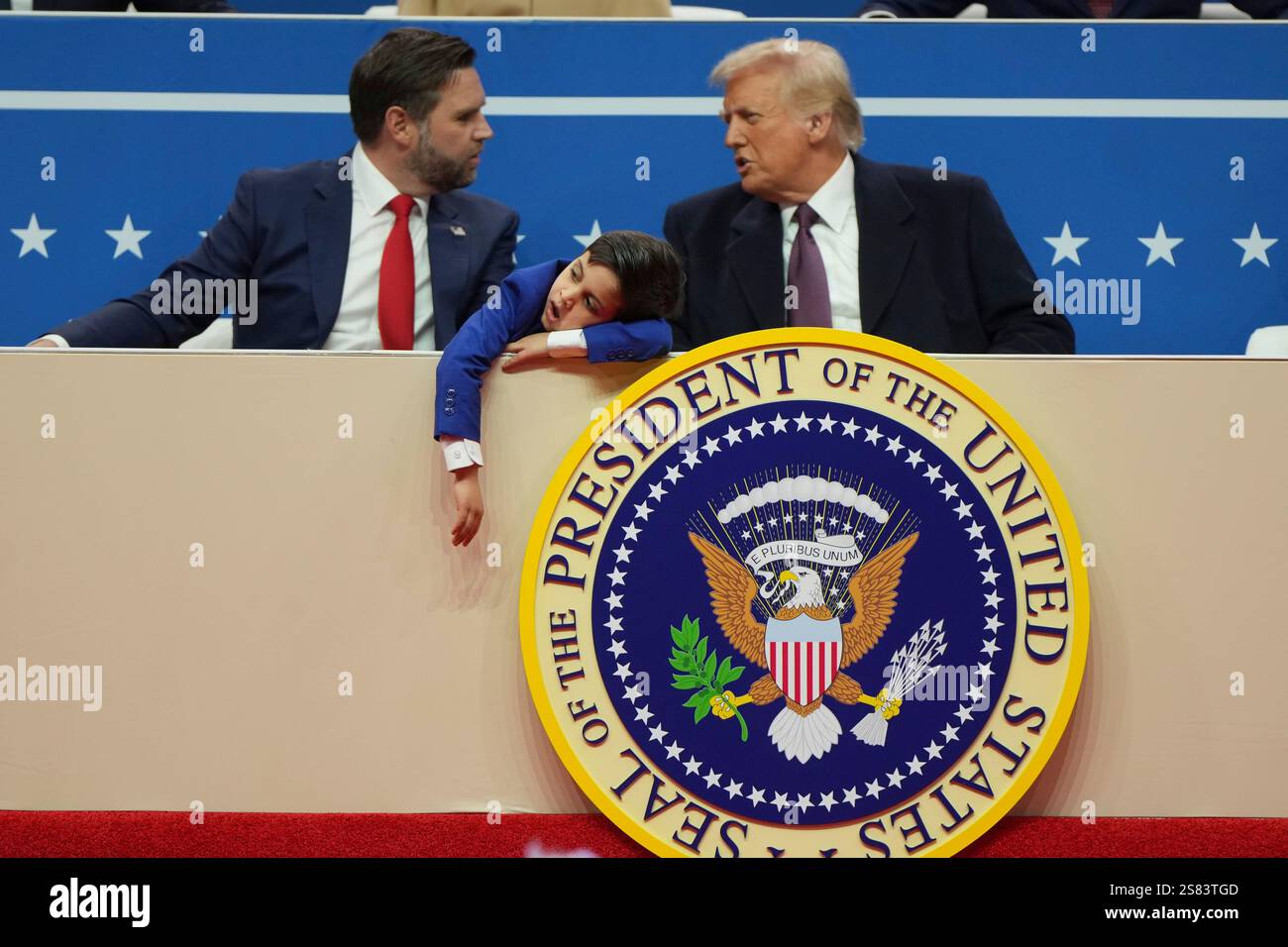 Vice President JD Vance, left, President Donald Trump, right, and Vance ...