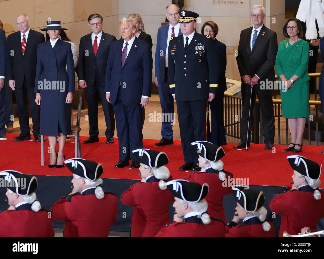 Washington, Dc, USA. 20th Jan, 2024. President Donald Trump reviews the ...