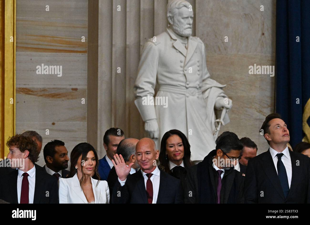 WASHINGTON, DC - JANUARY 20: Meta CEO Mark Zuckerberg, Lauren Sanchez ...
