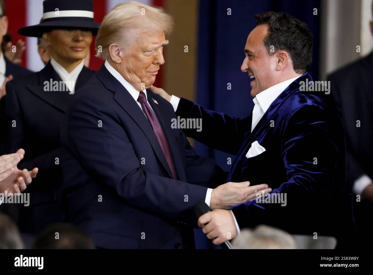 Washington, Dc, USA. 20th Jan, 2025. Singer Christopher Macchio (R ...