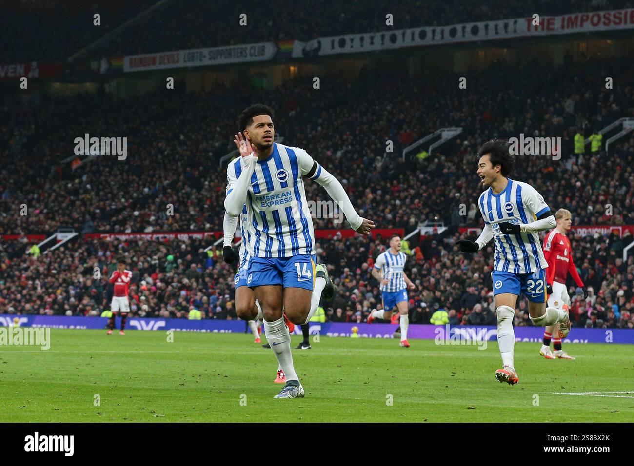 Manchester, UK. 19th Jan, 2025. Brighton & Hove Albion forward ...
