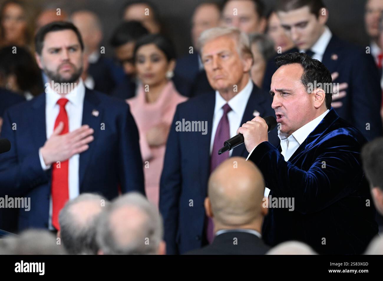 Washington, Dc, USA. 20th Jan, 2025. US singer Christopher Macchio ...