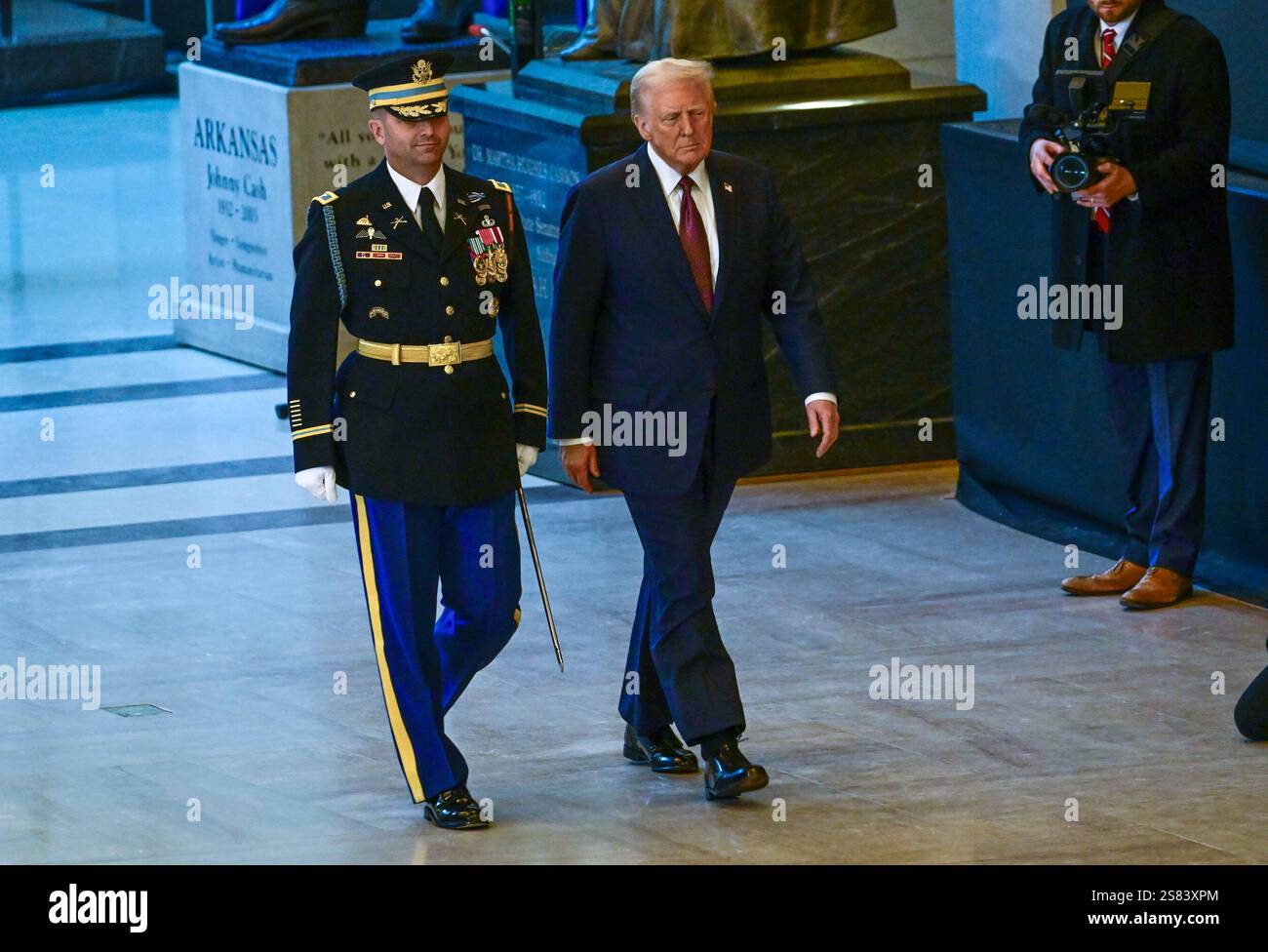 United States President Donald J Trump participates in a Reviewing the ...