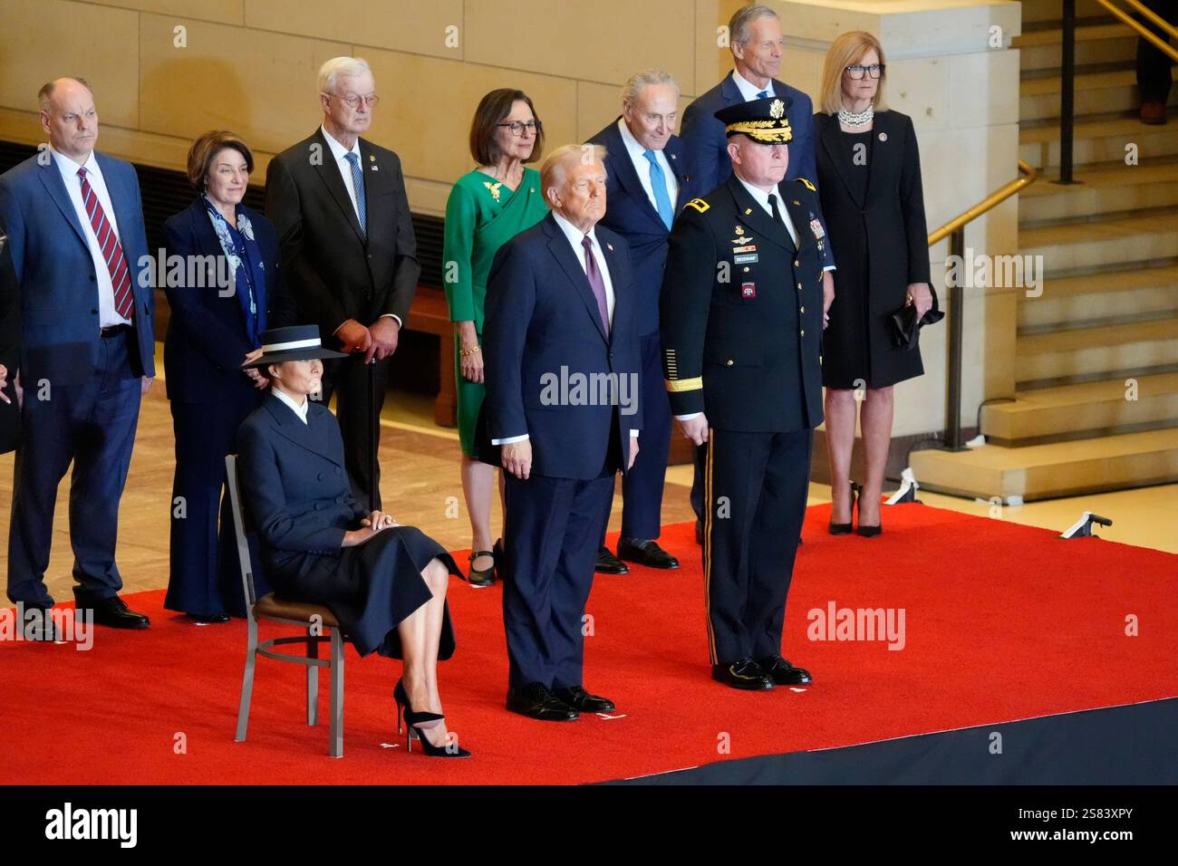 Jan 20, 2025; Washington, DC, USA; President Donald Trump, First Lady ...