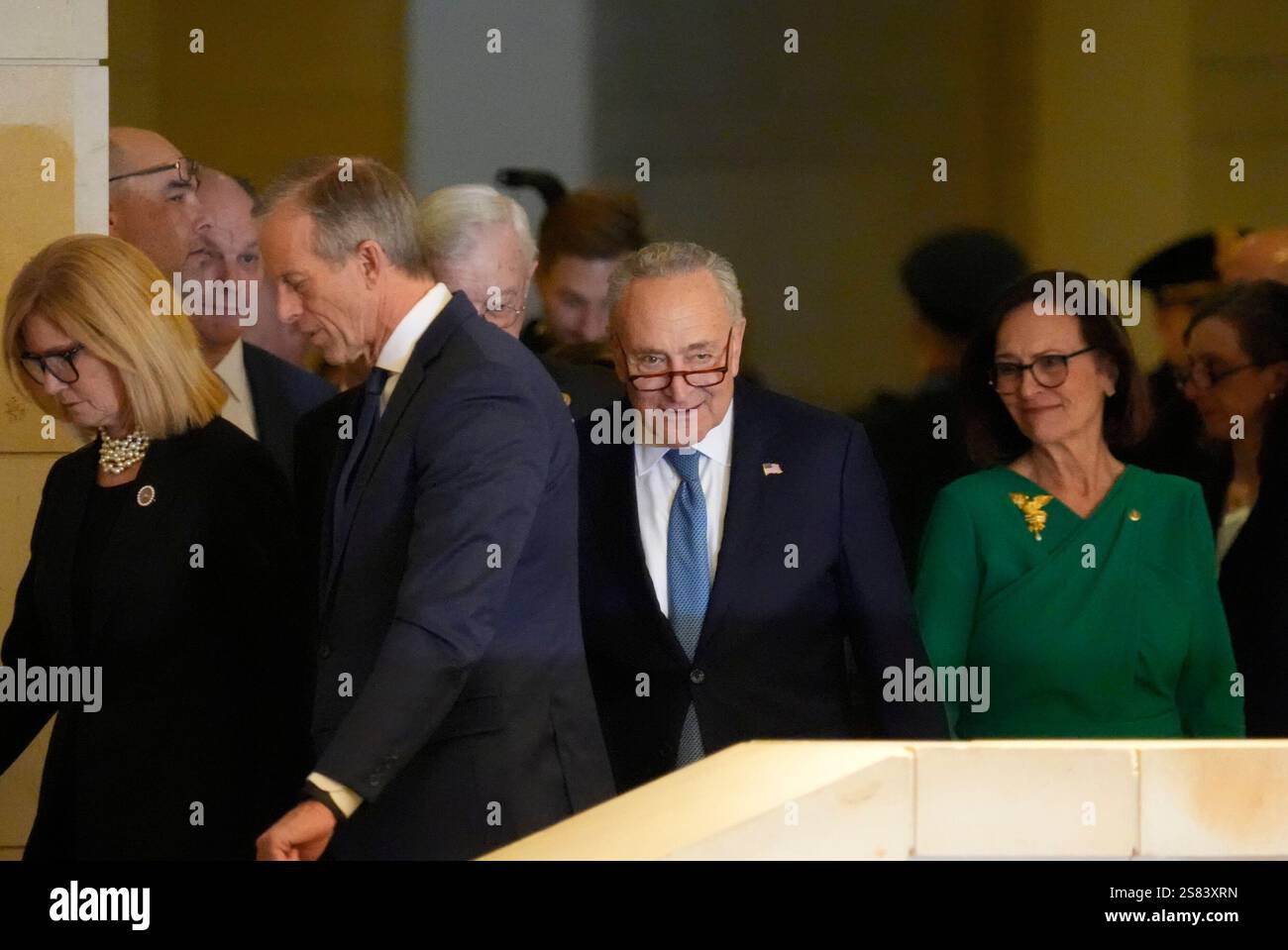 Jan 20, 2025; Washington, DC, USA; From left, Kimberley Thune, Senate ...
