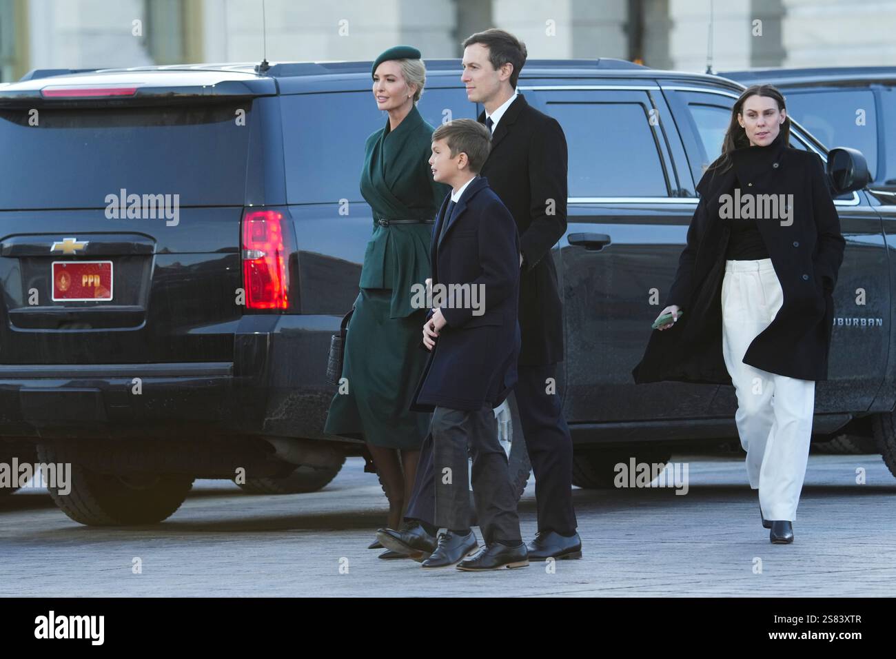 Ivanka Trump, Jared Kushner and their son Joseph depart from the East ...
