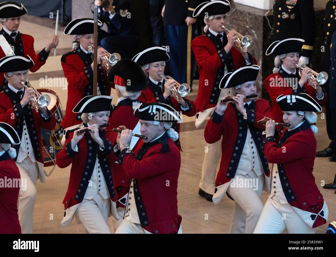The Old Guard Fife and Drum Corps perform for United States President ...