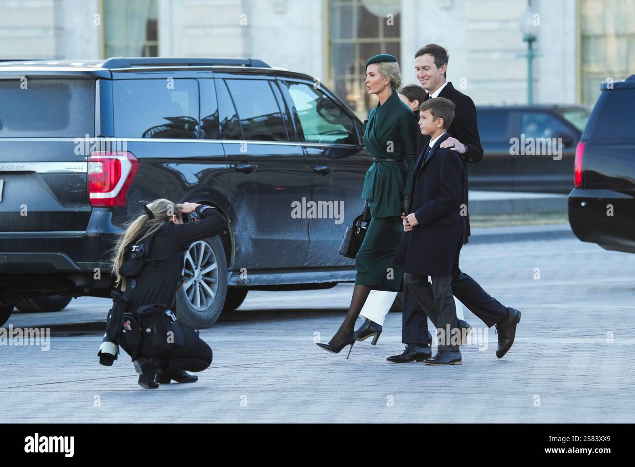Ivanka Trump, Jared Kushner and their son Joseph depart from the East ...