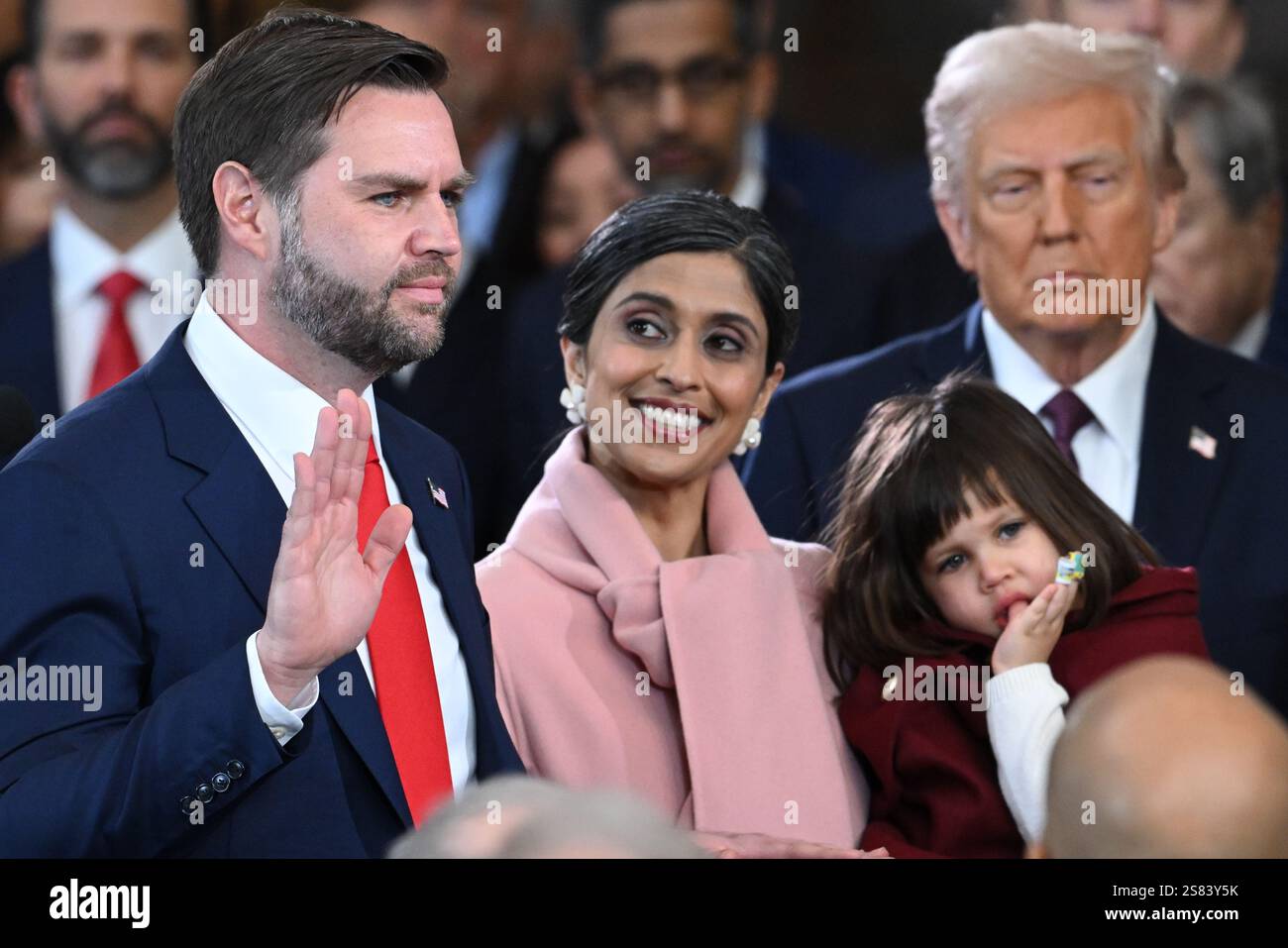 J.D. Vance is sworn in as the US Vice President in the US Capitol ...