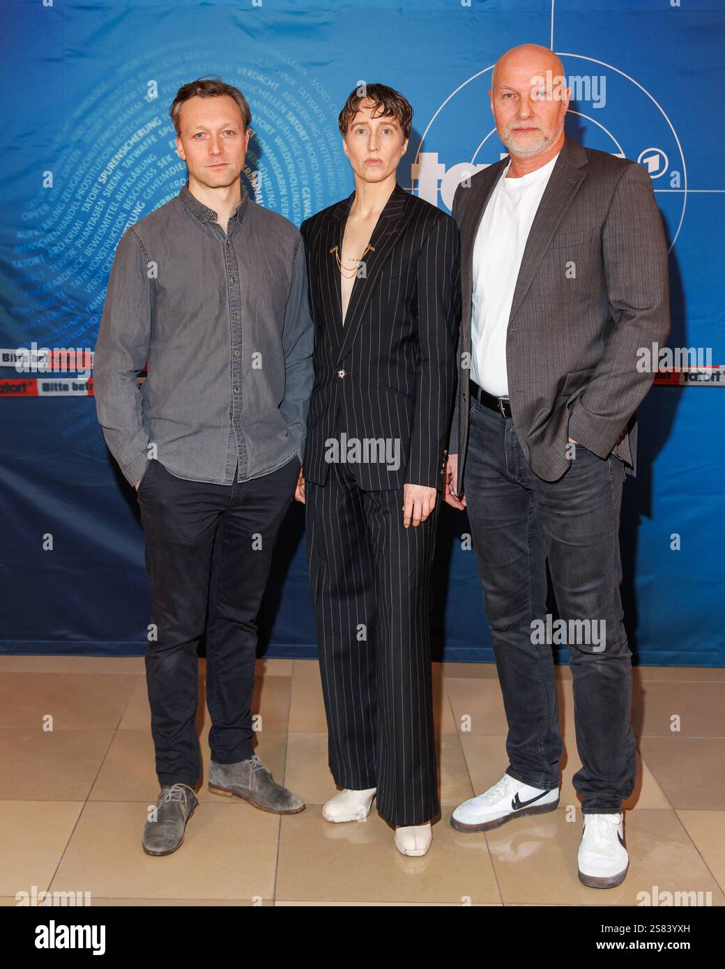 ARD Tatort Premiere - Vier Leben Robin Sondermann, Jules Elting und Simon Werner bei der ...