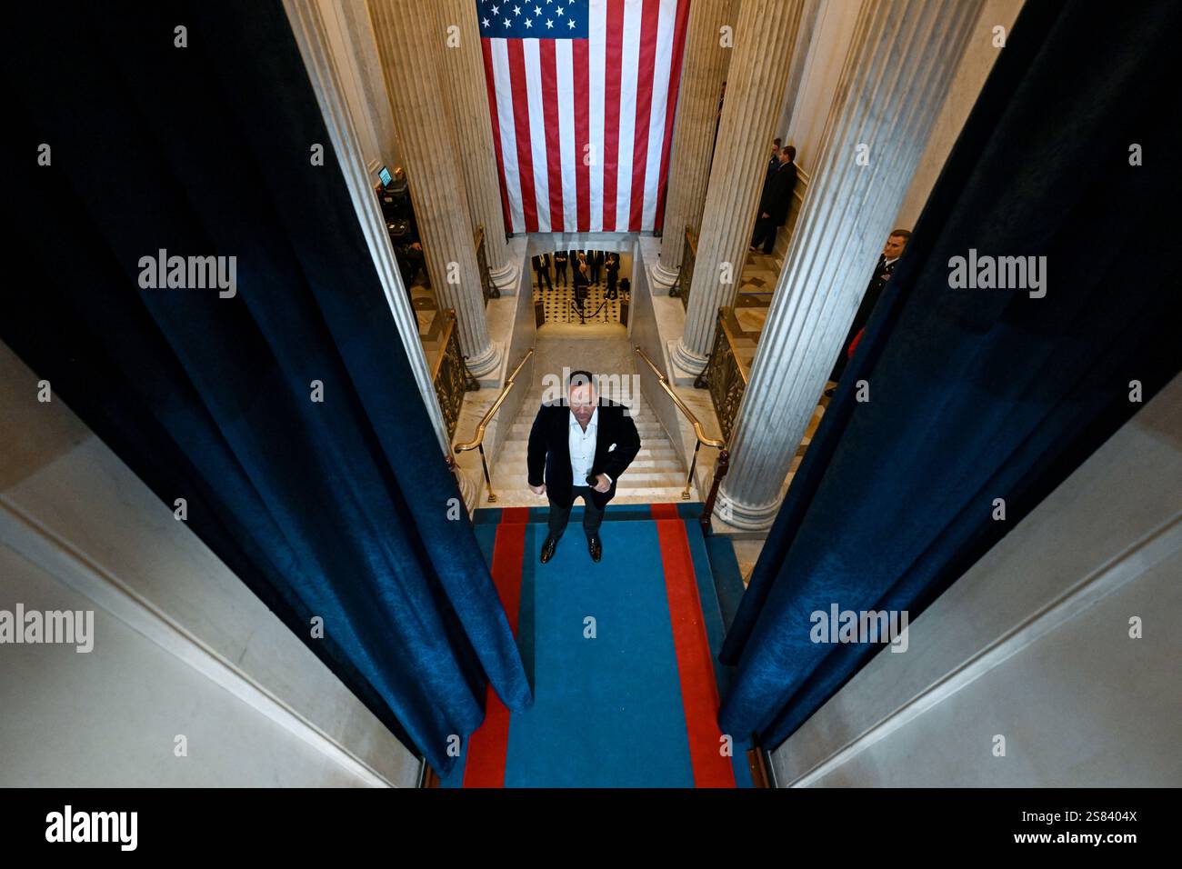 NYTINAUG25 -- Christopher D. Macchio entering the stage as the ...