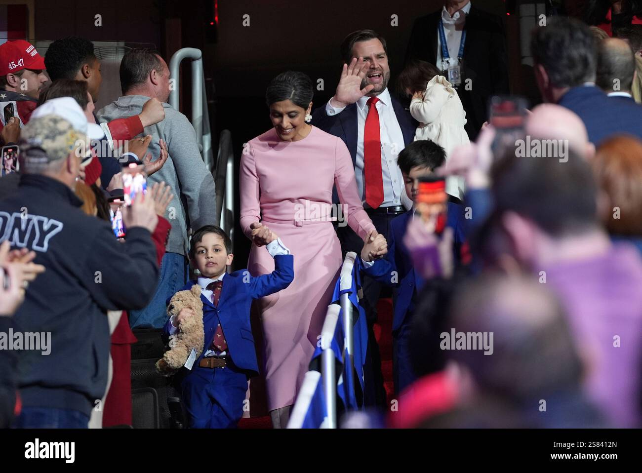 Vice President JD Vance, second lady Usha Vance and their children ...