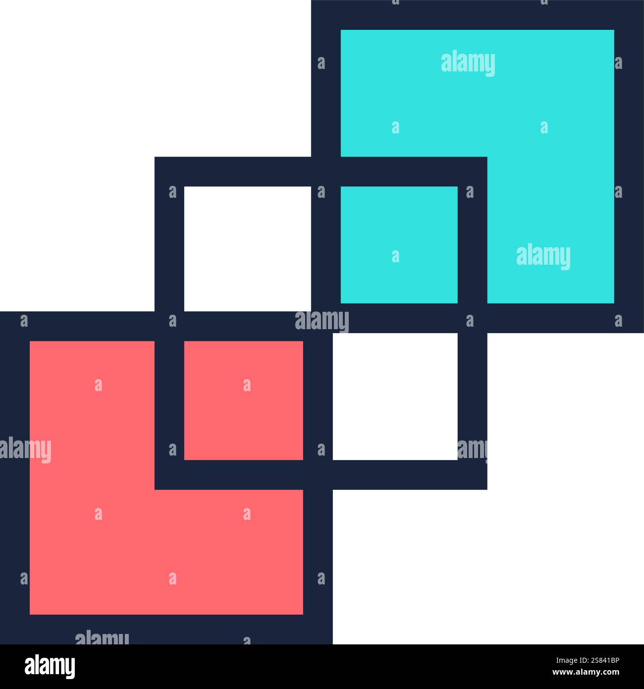 Interlocking shapes in shades of pink hi-res stock photography and ...