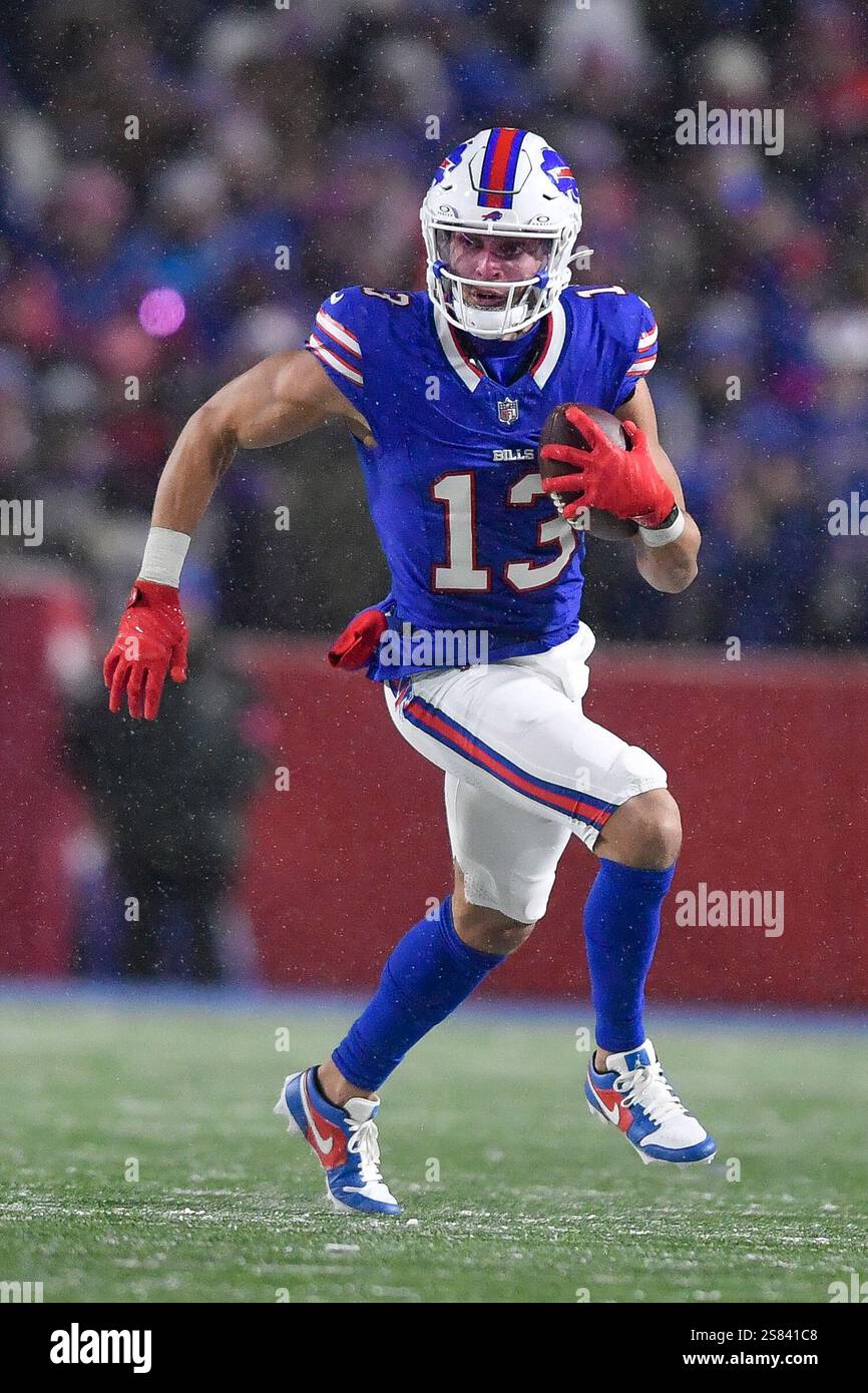 Buffalo Bills wide receiver Mack Hollins (13) runs with the ball during ...
