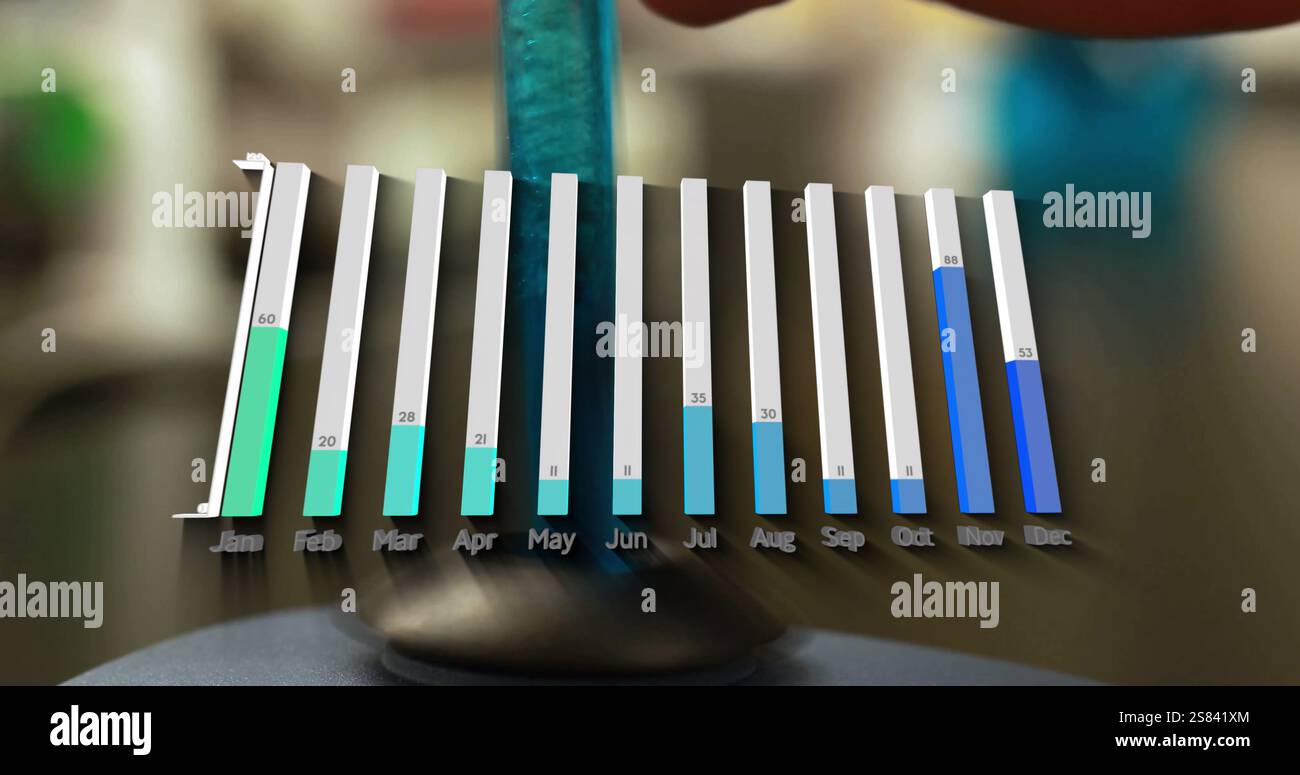 Image of diagrams over test tube spinning Stock Photo - Alamy