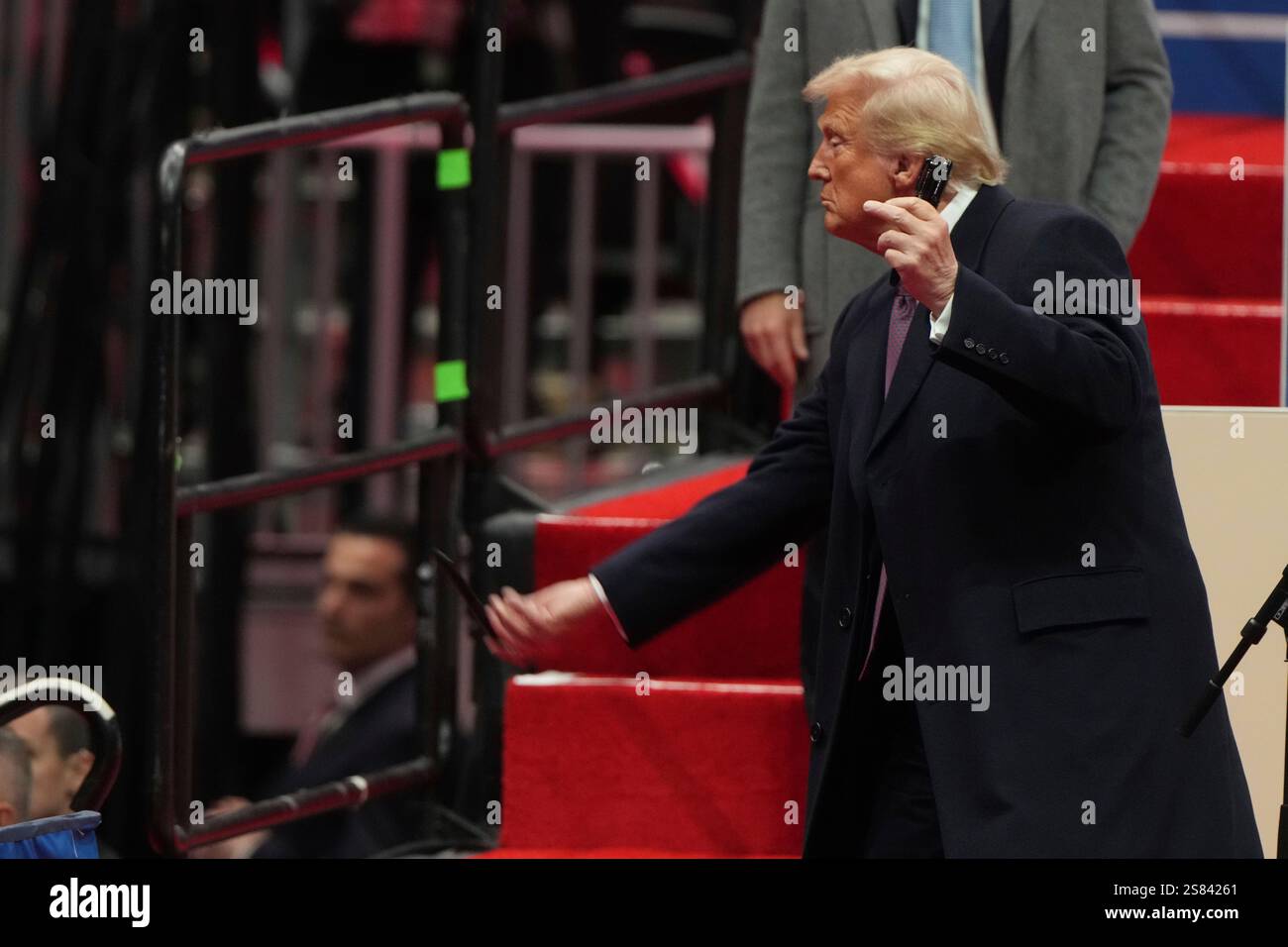 President Donald Trump throws pens used to sign executive orders to the ...