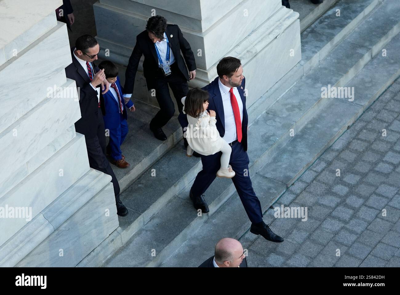 Jan 20, 2025; Washington, DC, USA; Vice President JD Vance holds his ...