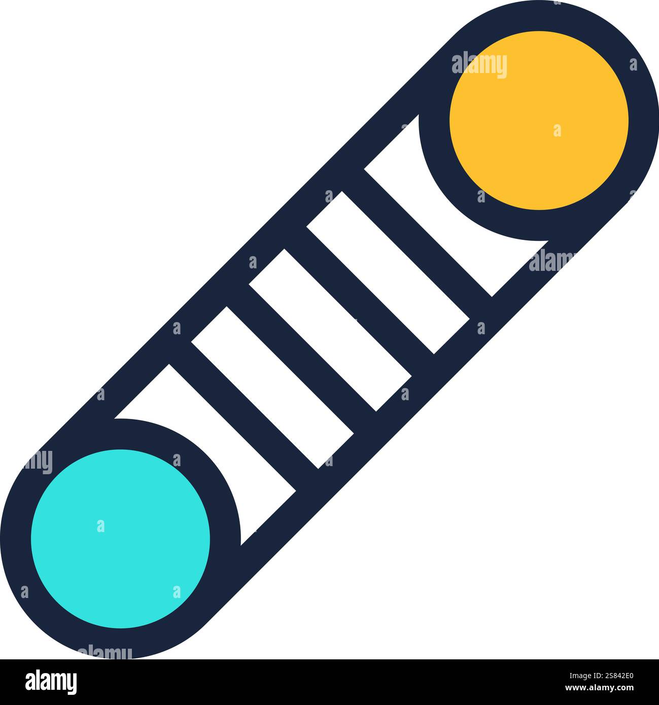 Colorful toggle switch button featuring distinct on and off positions ...