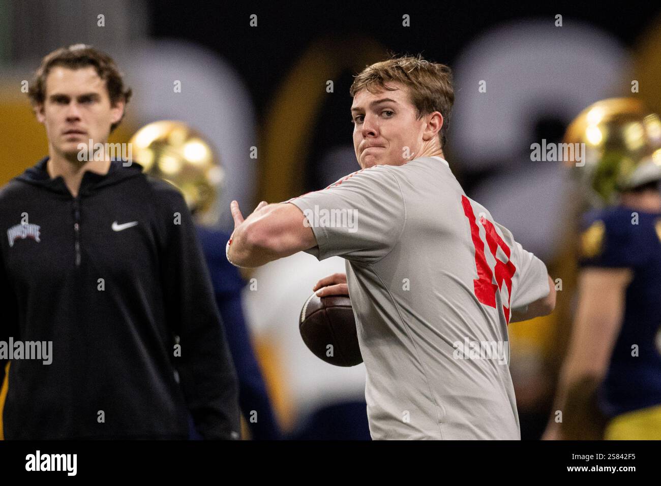 Atlanta, GA, USA. 20th Jan, 2025. Ohio State quarterback Will Howard ...