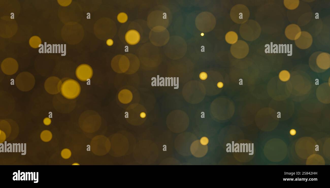 Golden and Teal Bokeh Abstract Background Stock Photo - Alamy