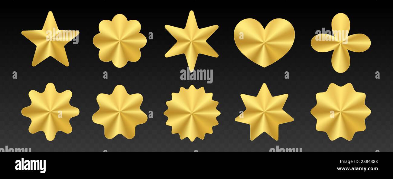 Metallic gold foil flower Stock Vector Images - Alamy