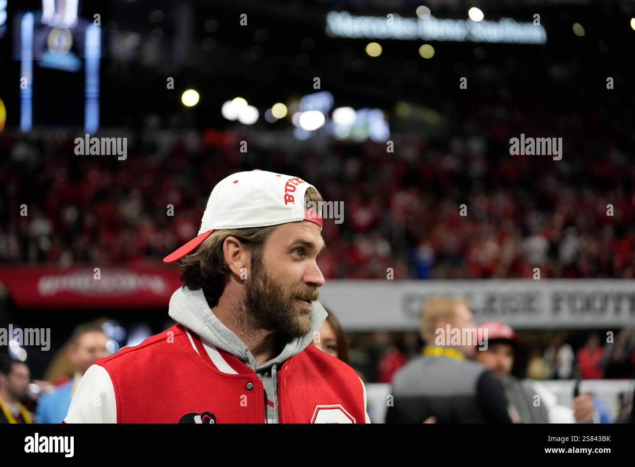 Philadelphia Phillies First Baseman Bryce Harper watches during warm ...