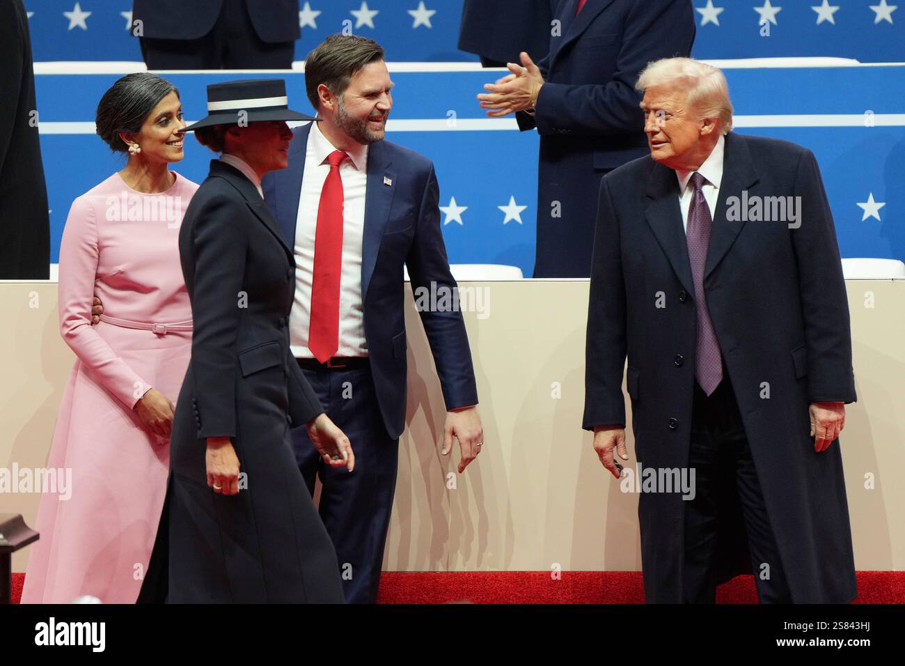 President Donald Trump, from right, Vice President JD Vance, first lady ...