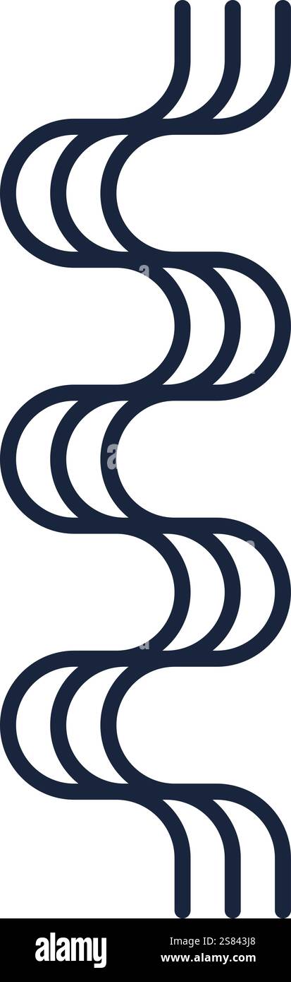 Triple wavy lines are creating an abstract decorative pattern forming ...