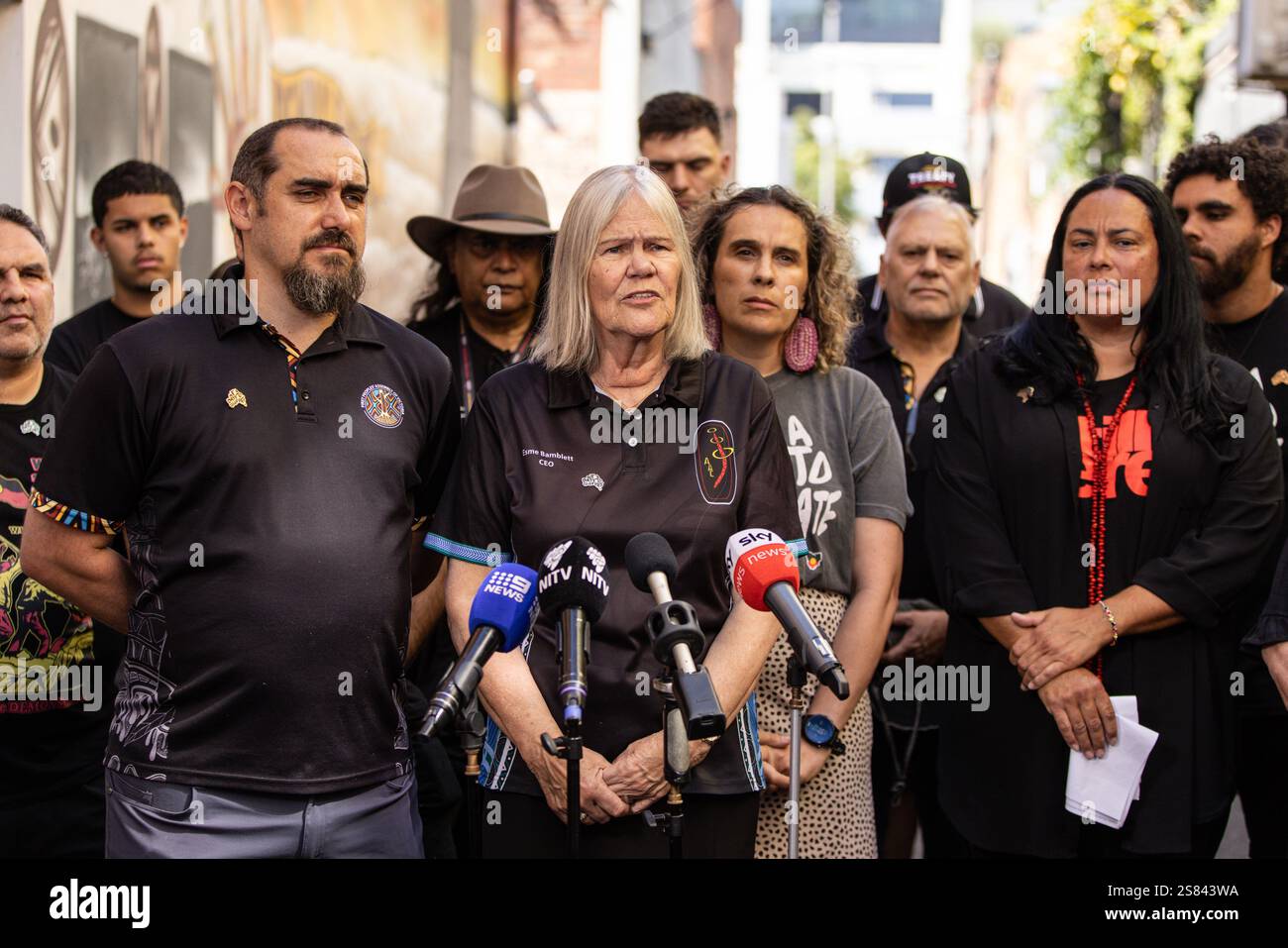Melbourne, Australia. 21st Jan, 2025. Aunty Esme Bamblett Aboriginal ...