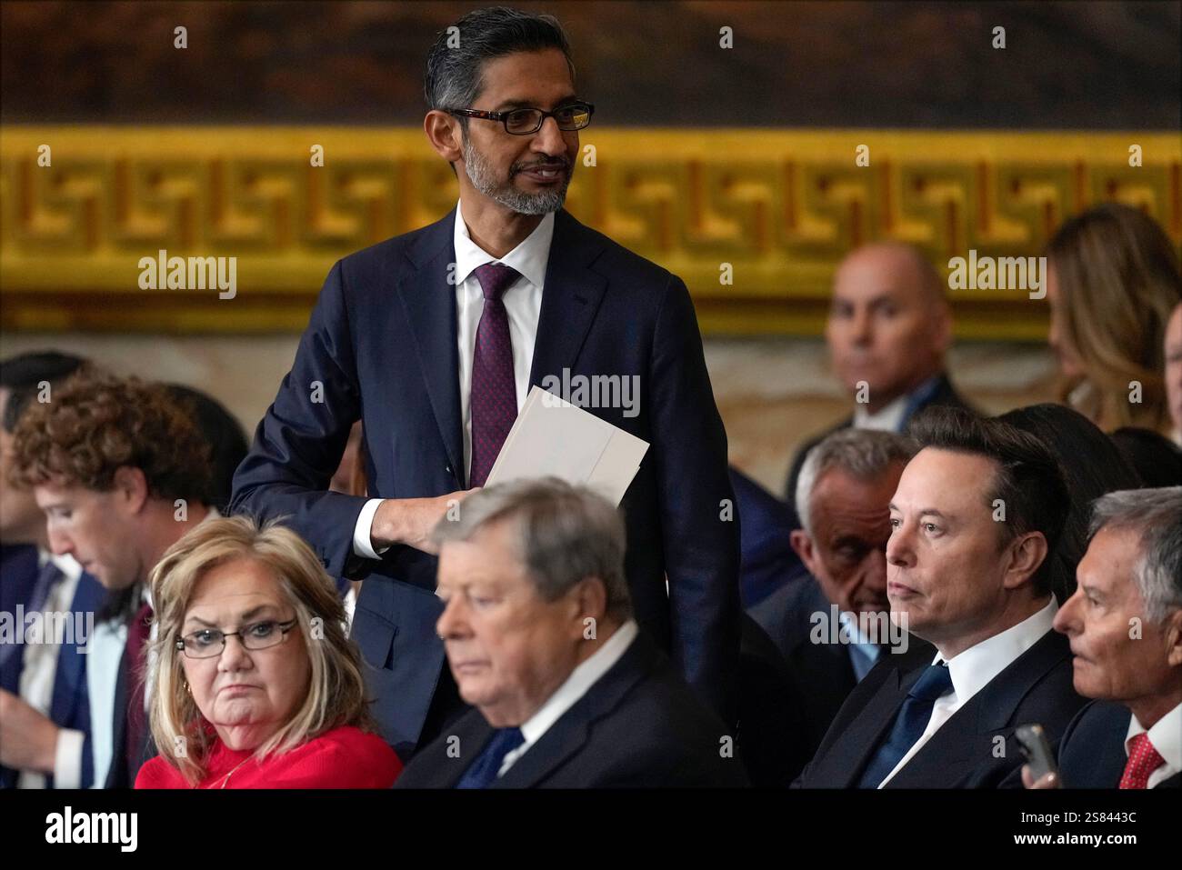 Google CEO Sundar Pichai arrives for the 60th Presidential Inauguration ...