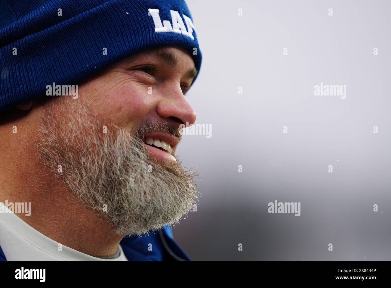 Former NFL player Andrew Whitworth walks the sidelines before an NFL ...