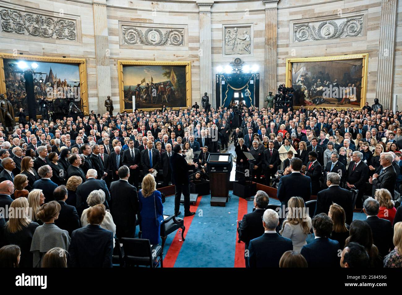 Christopher Macchio performs the national anthem as first lady Jill ...