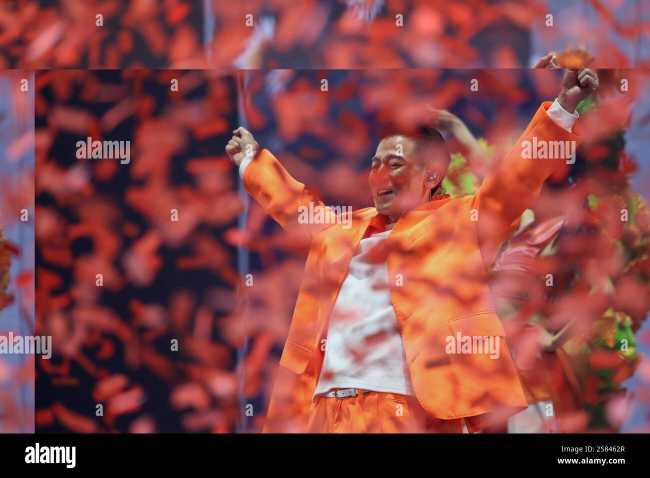 Hong Kong superstar Andy Lau performs in his concert tour on January 10, 2025 at the Hong Kong ...