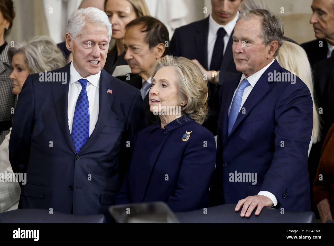 Washington, United States. 20th Jan, 2025. (L-R) Former US President ...