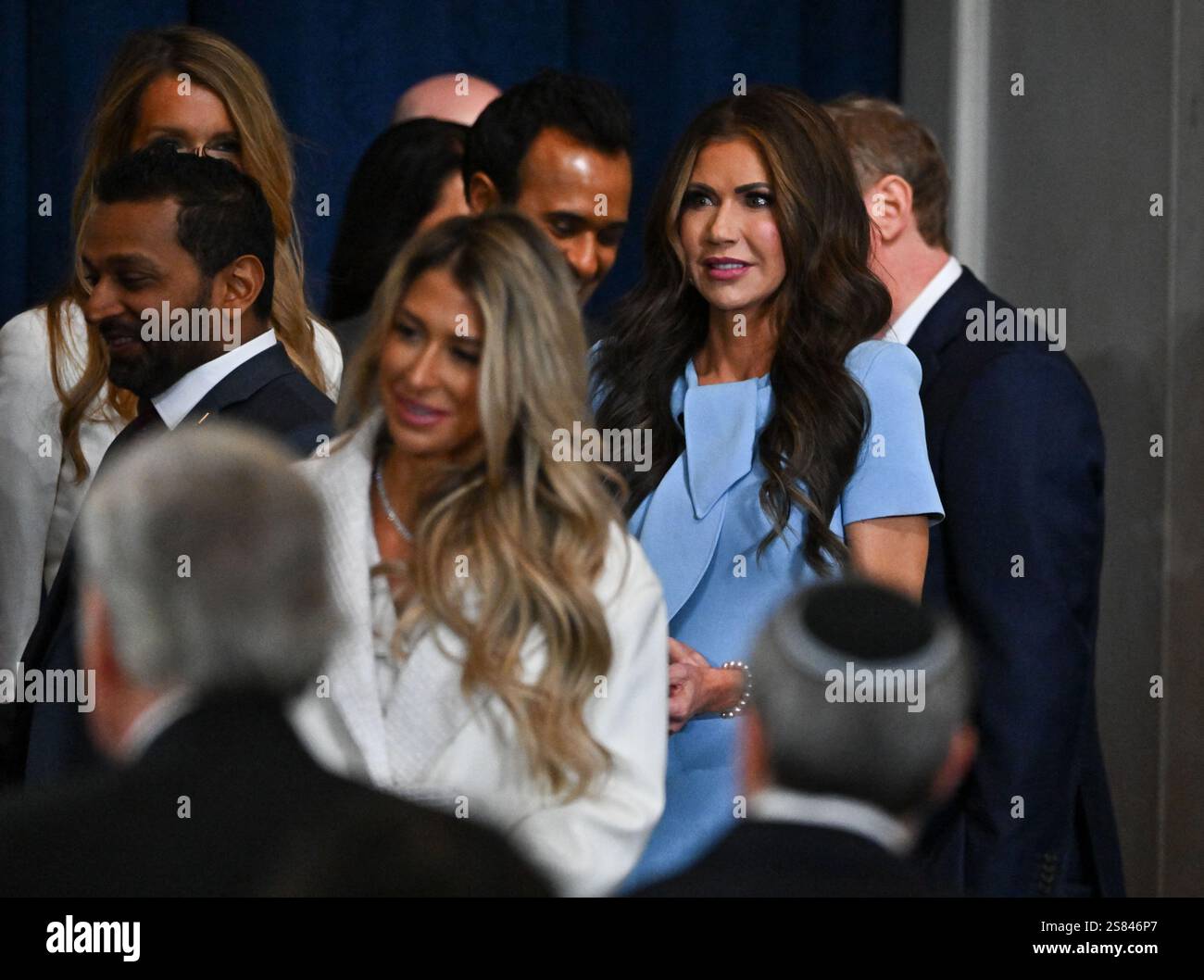 Kristi Noem arrives ahead of the 60th inaugural ceremony where Donald ...