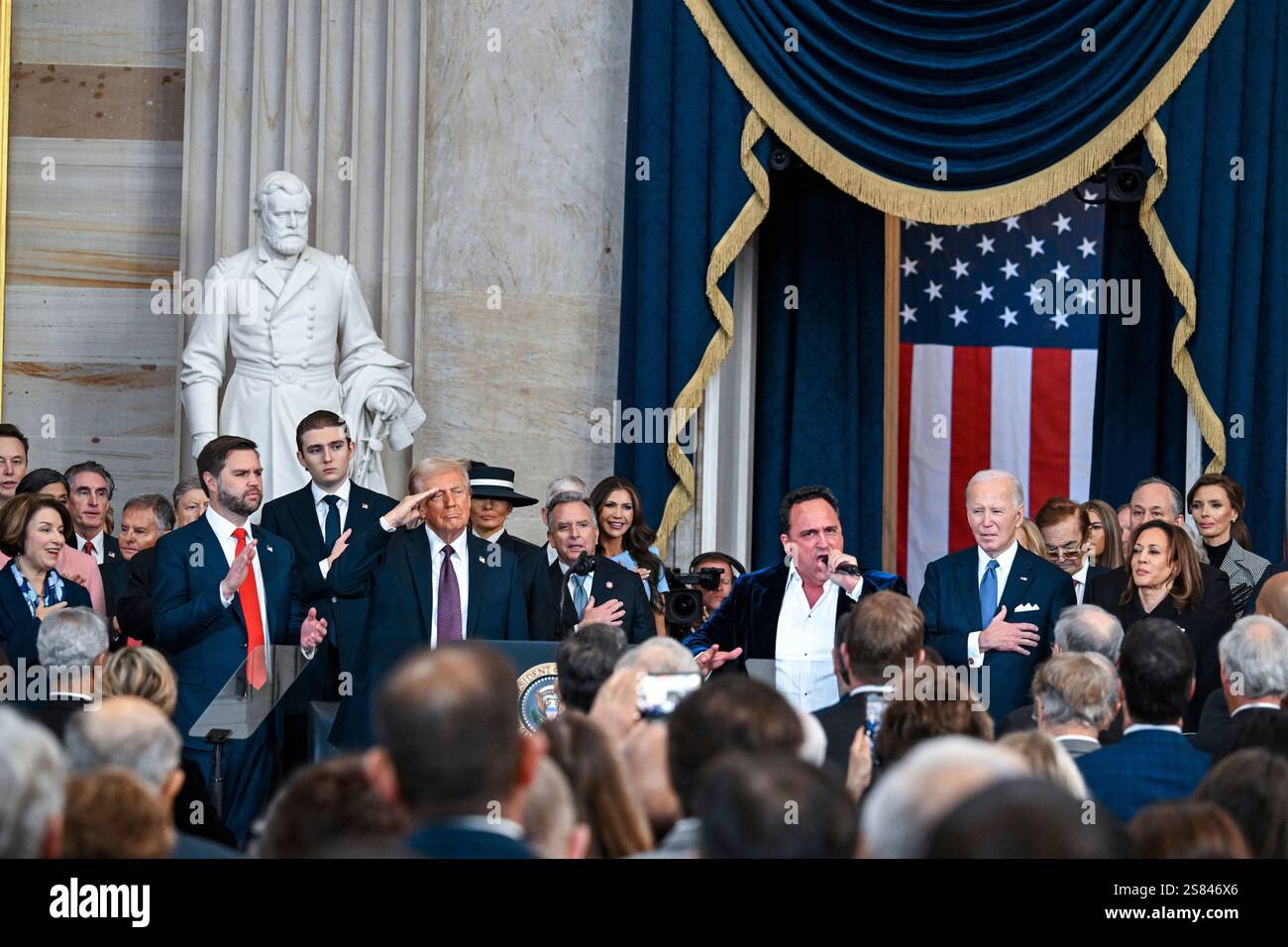 Christopher Macchio sings the national anthem at the 60th Presidential ...