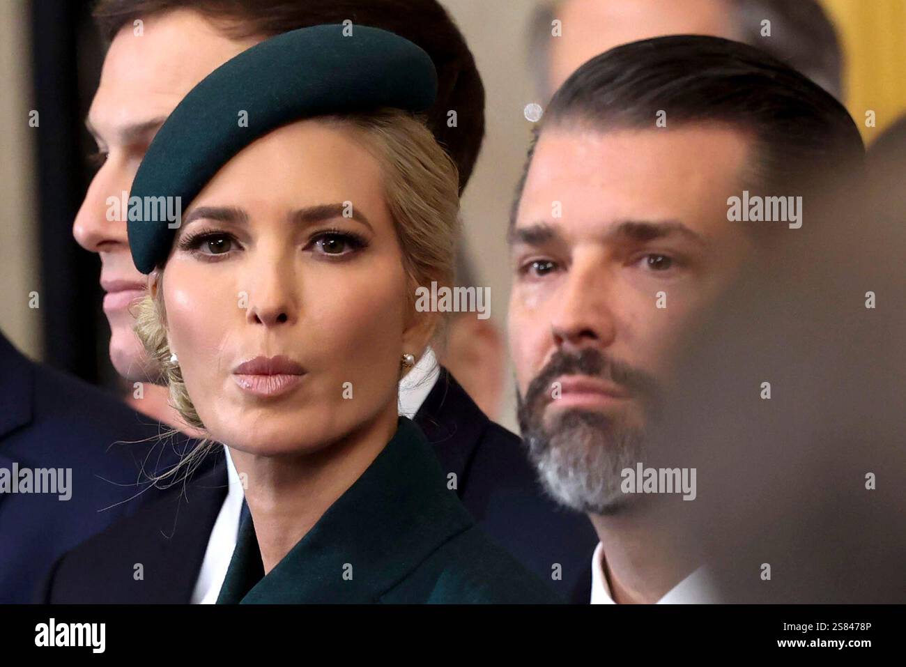 Ivanka Trump, left, and Donald Trump Jr. arrive before the 60th ...