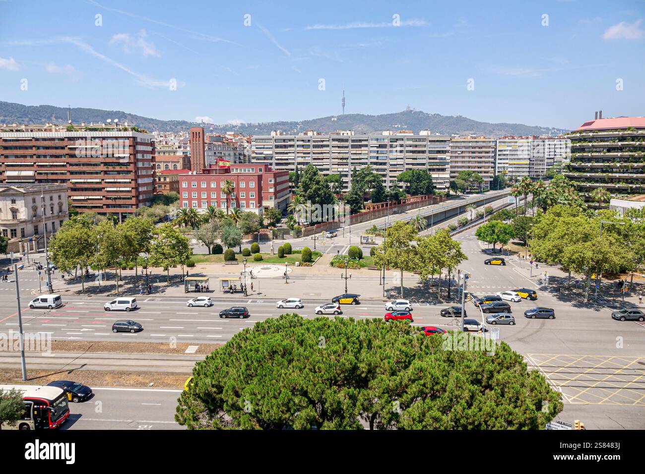 Barcelona Spain Les Corts,Avinguda Diagonal,Gran Via de Carles III ...