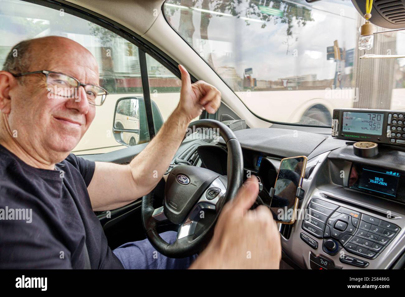 Modern taxi technology gps navigation integrated system hi-res stock ...