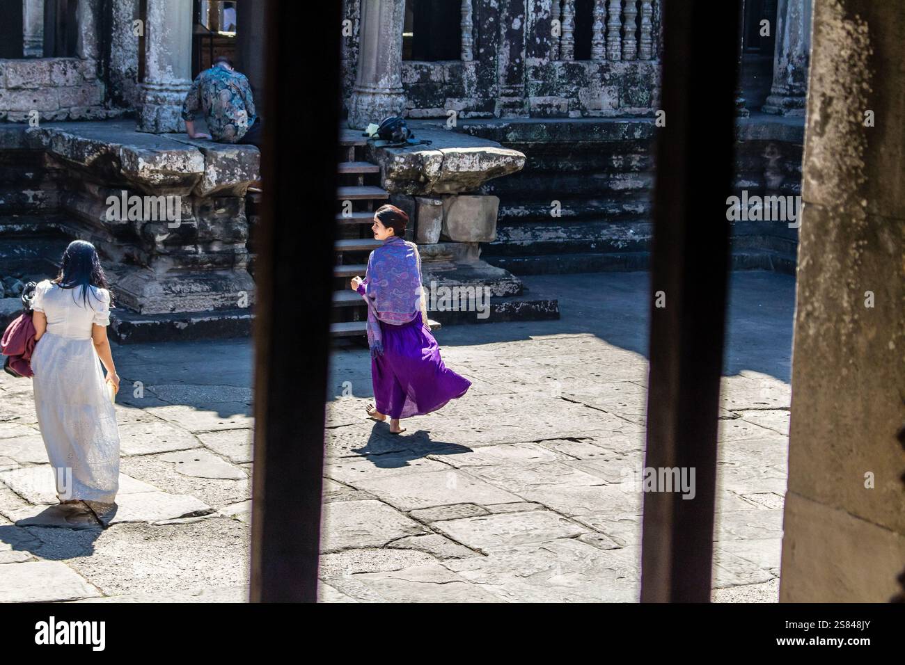 Siem reap, Cambodia, January 14, 2025 Tourists visiting Angkor Wat ...
