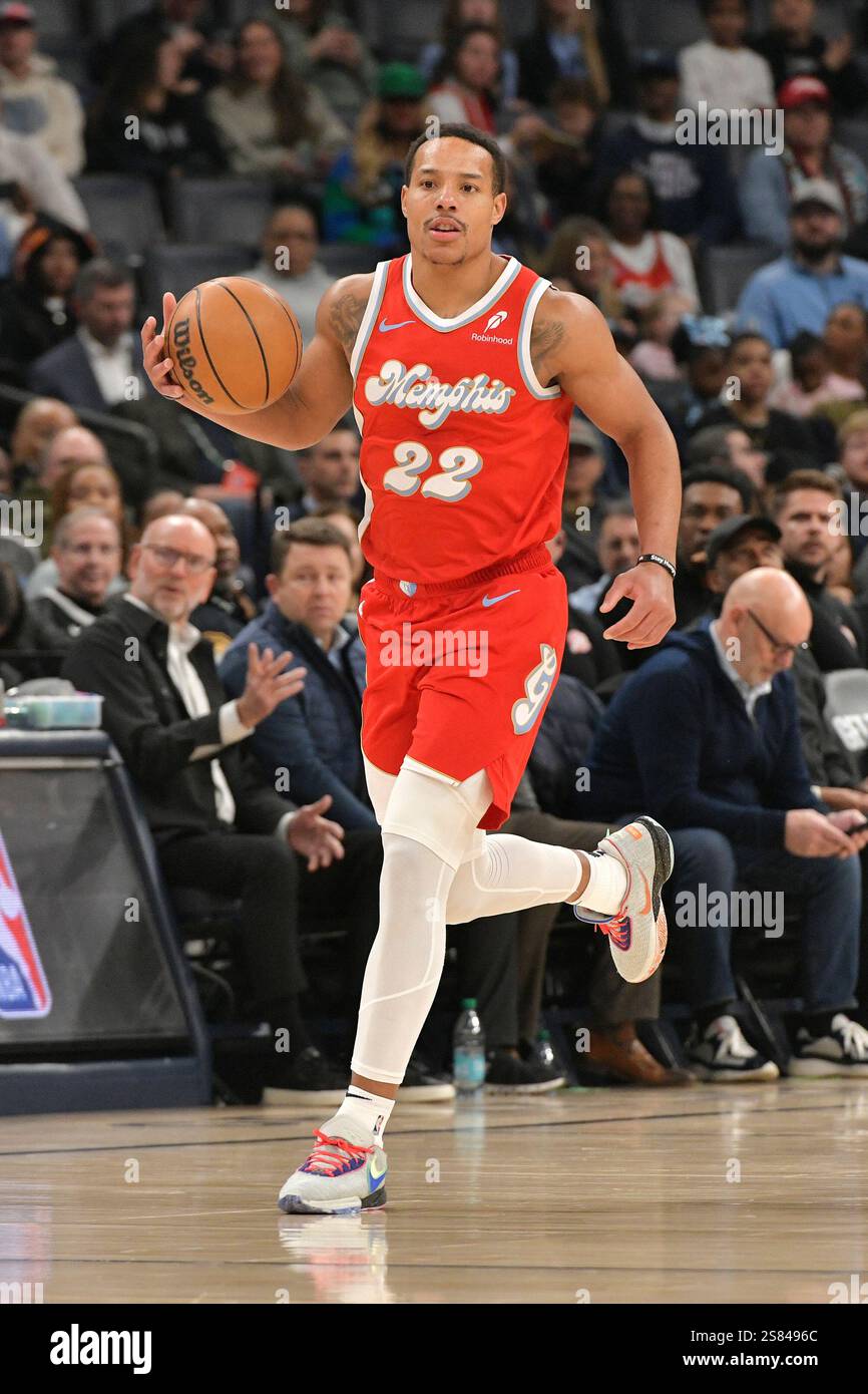 Memphis Grizzlies guard Desmond Bane (22) brings the ball up court in ...
