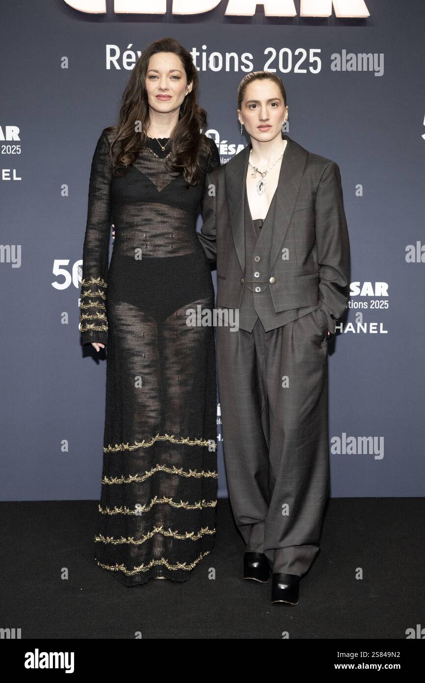 Paris, France. 20th Jan, 2025. Marion Cotillard and Aloise Sauvage ...