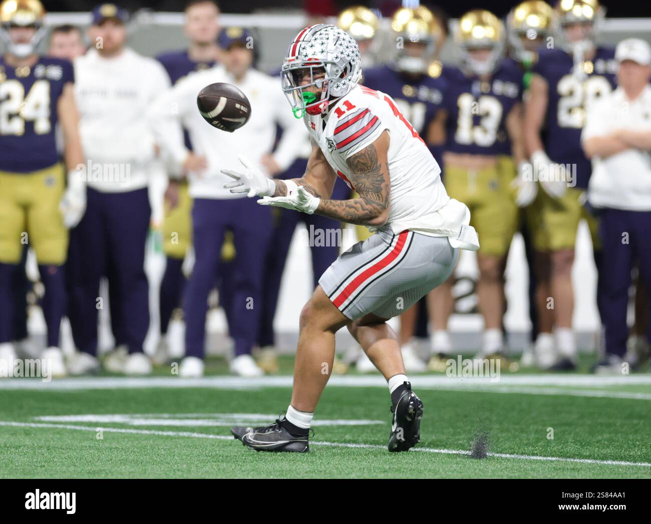 Atlanta, United States. 20th Jan, 2025. Ohio State wide receiver ...