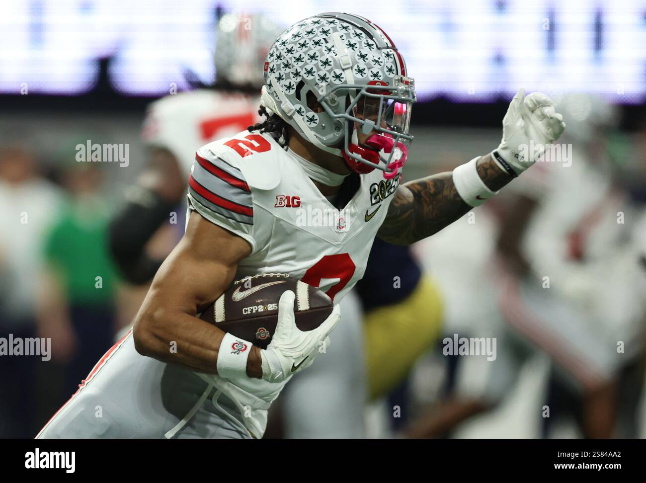 Atlanta, United States. 20th Jan, 2025. Ohio State wide receiver Emeka ...